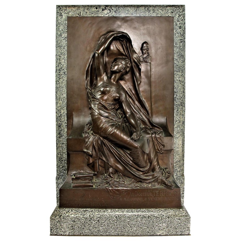 Large Bronze Sculpture by Henri Chapu '1833-1891', "La Pensée", School ...