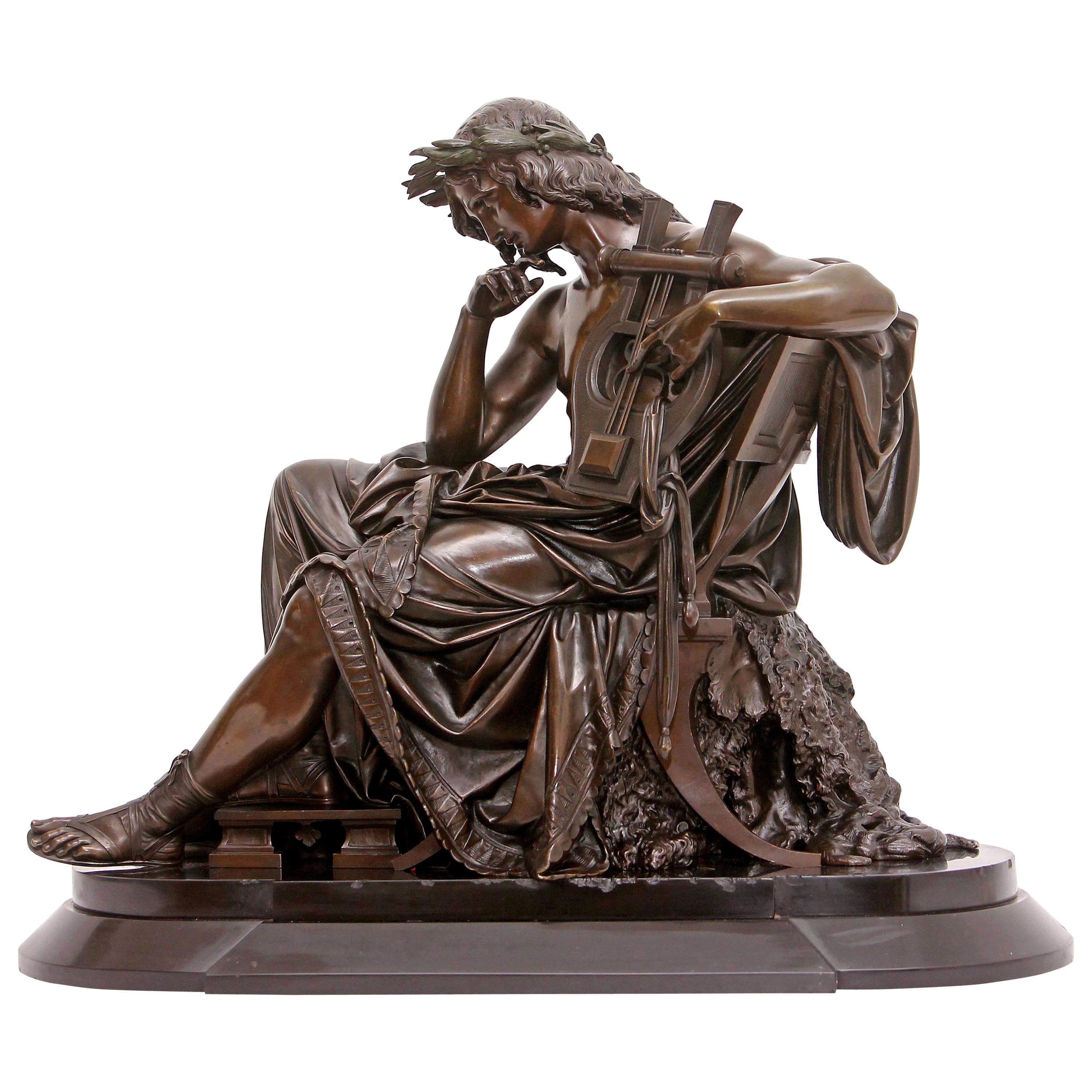 Large Bronze Sculpture "Orpheus" For Sale at 1stDibs