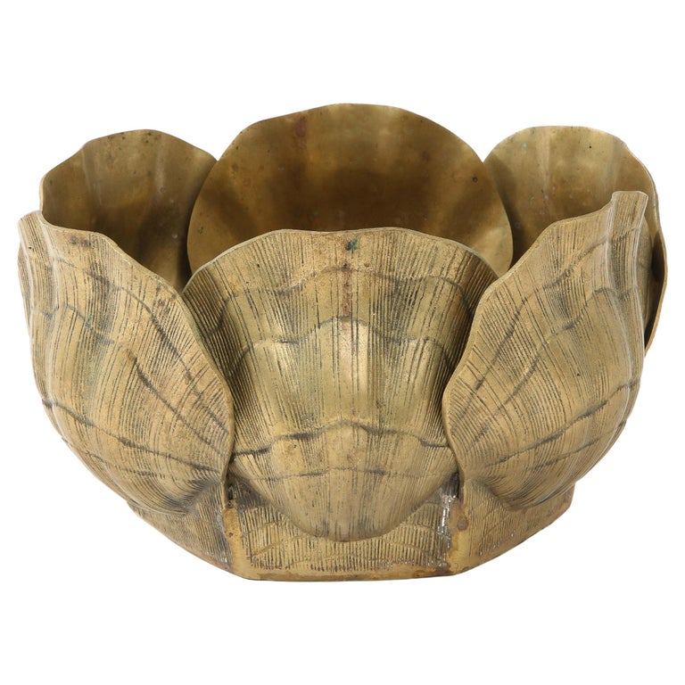 Large Bronze Shell Planter For Sale at 1stDibs