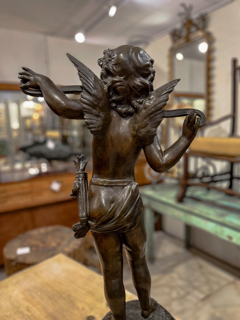 Large Bronze Statue of Cupid For Sale at 1stDibs