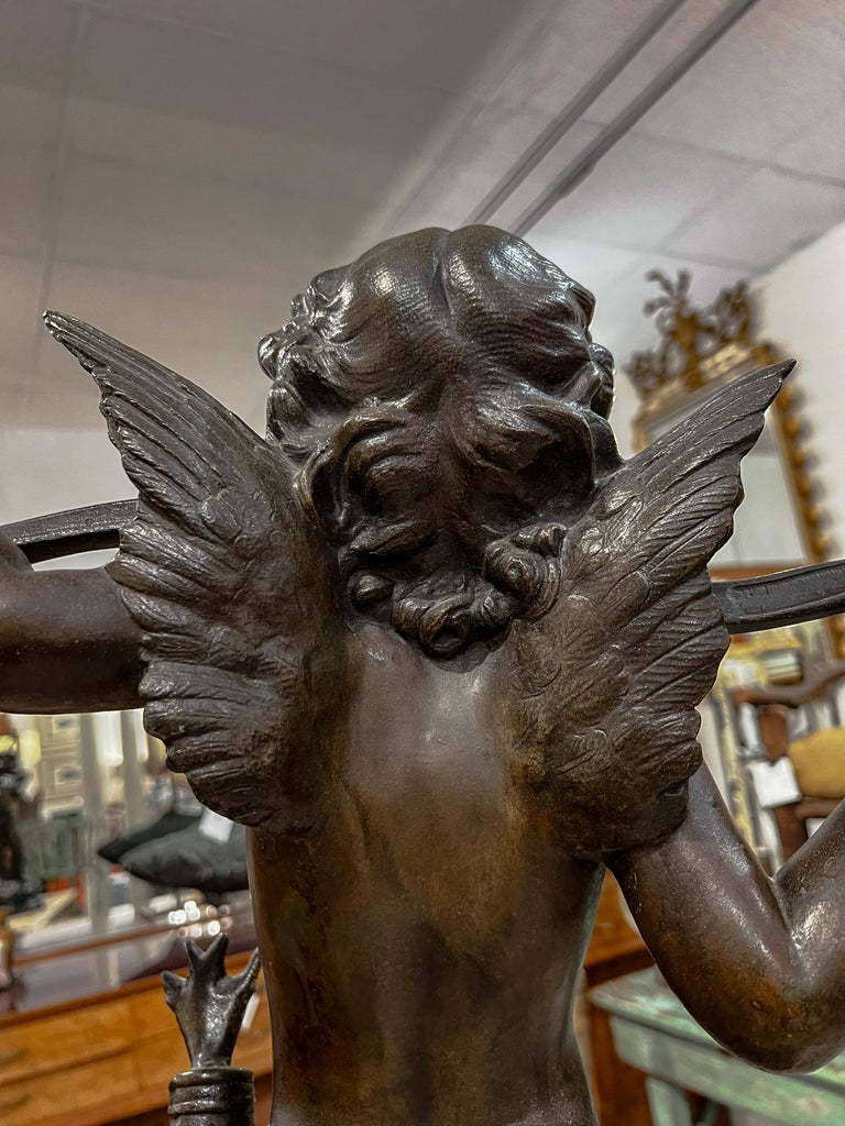 Large Bronze Statue of Cupid For Sale at 1stDibs