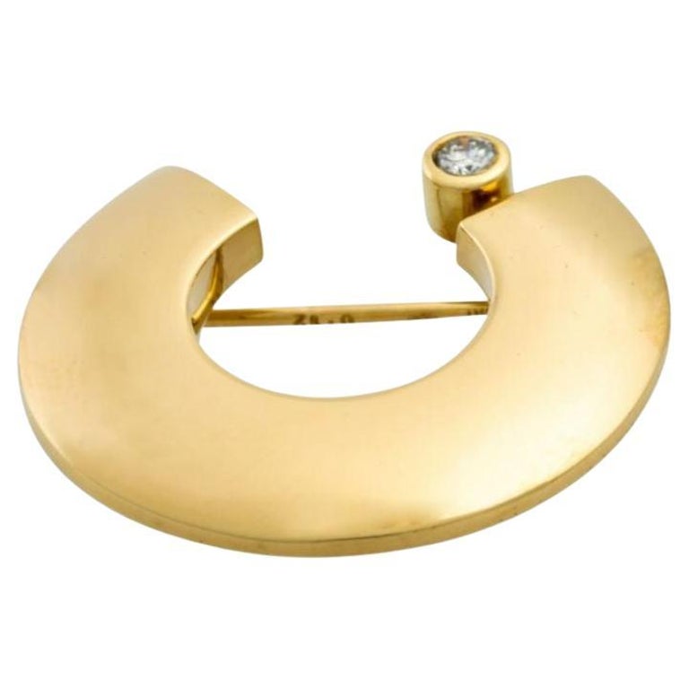 Large Brooch with Brilliant For Sale at 1stDibs