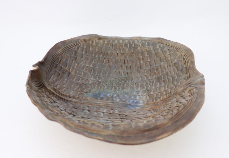 Large Brown Ceramic Bowl, Thomas Frisk, Sweden 1980s For Sale at 1stDibs