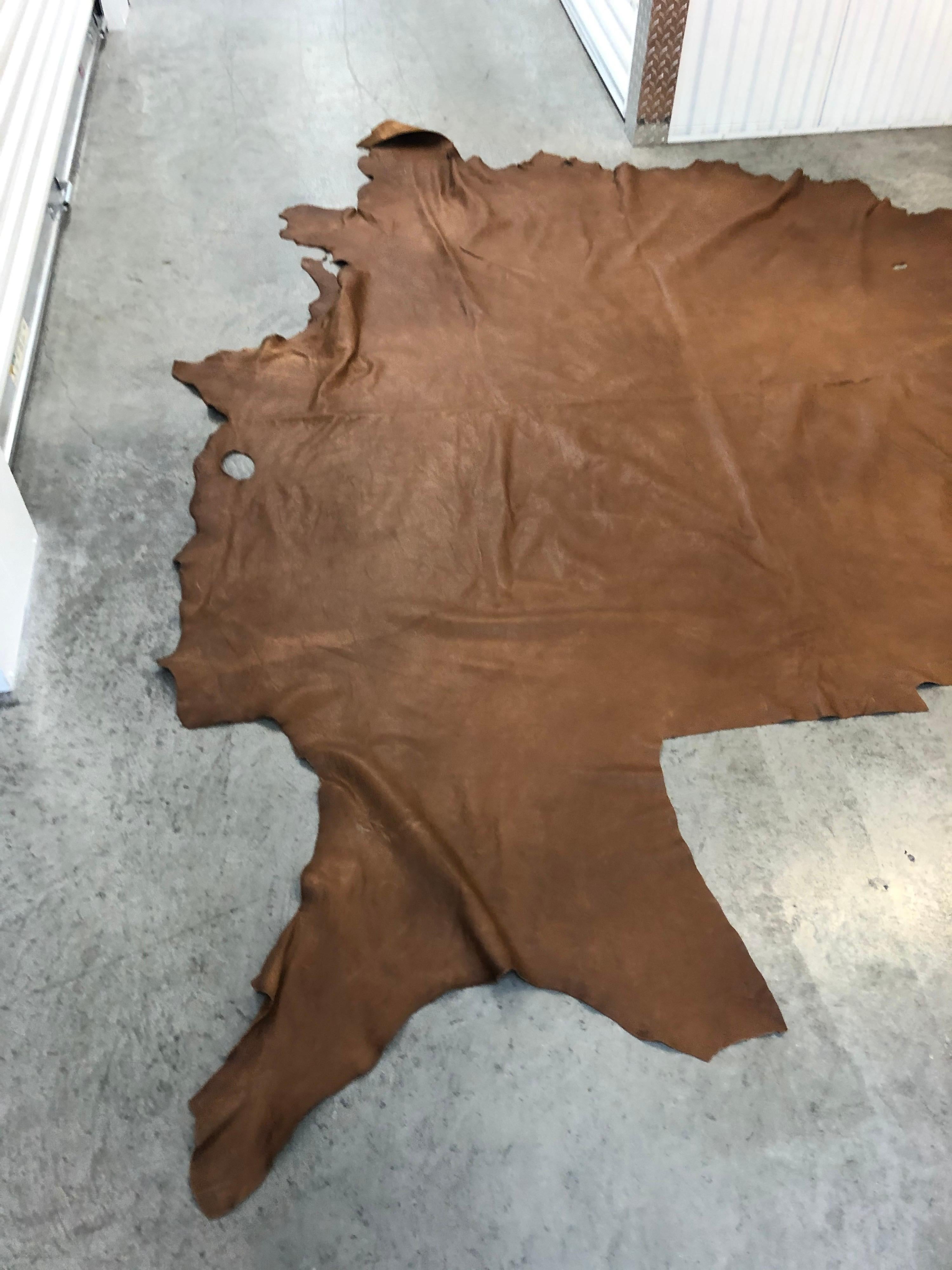 Brown Soft Leather Cowhide For Sale at 1stDibs