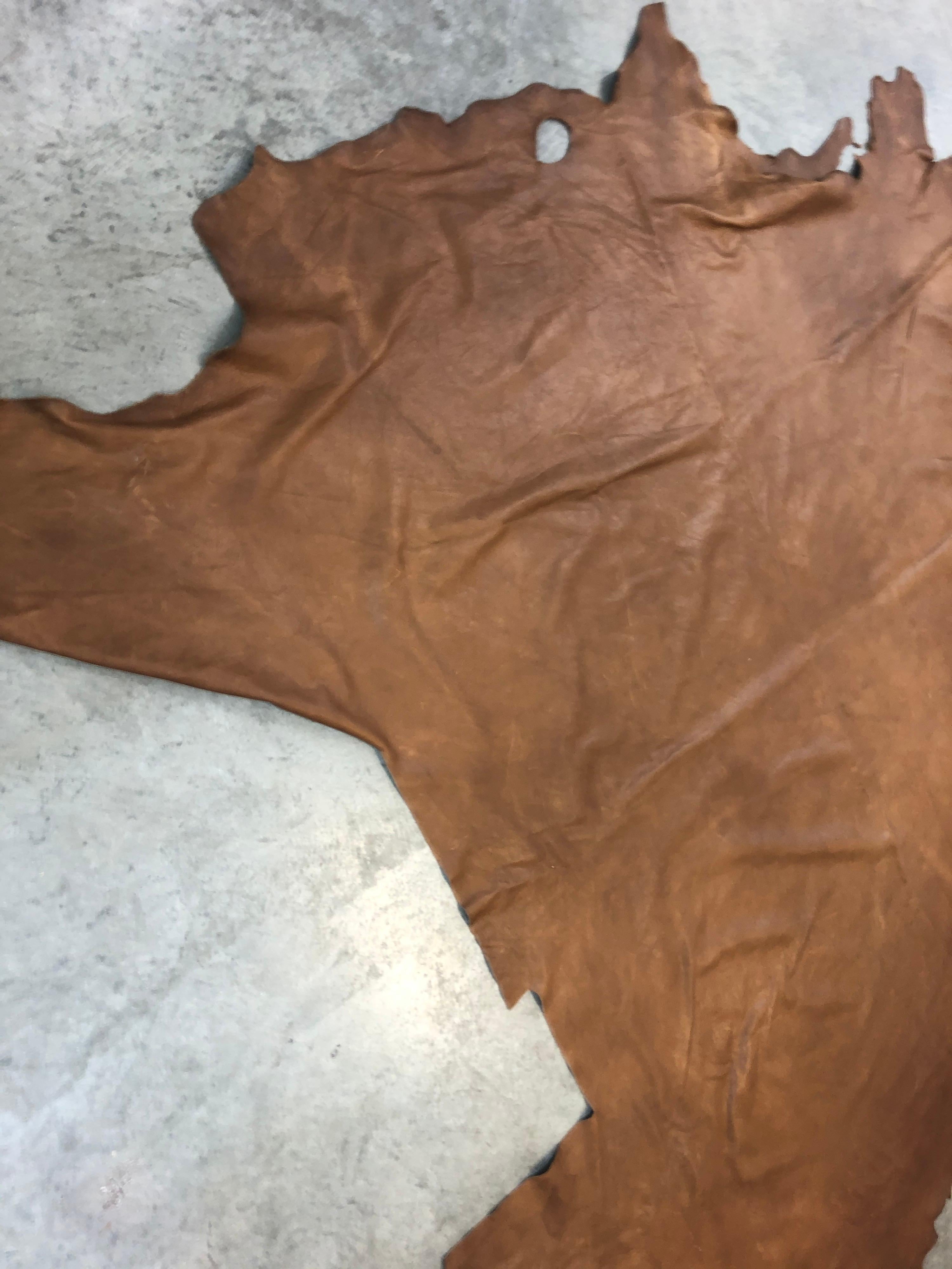 Brown Soft Leather Cowhide For Sale at 1stDibs