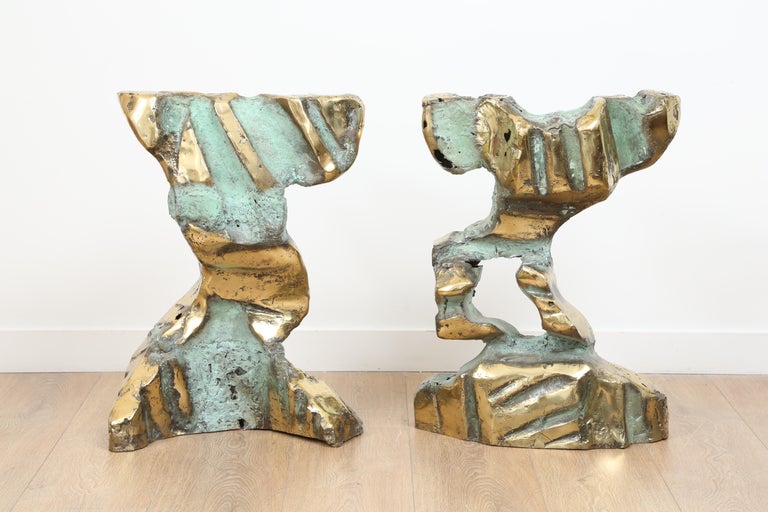 Large Brutalist Bronze Sculptures, USA, 1970s at 1stDibs