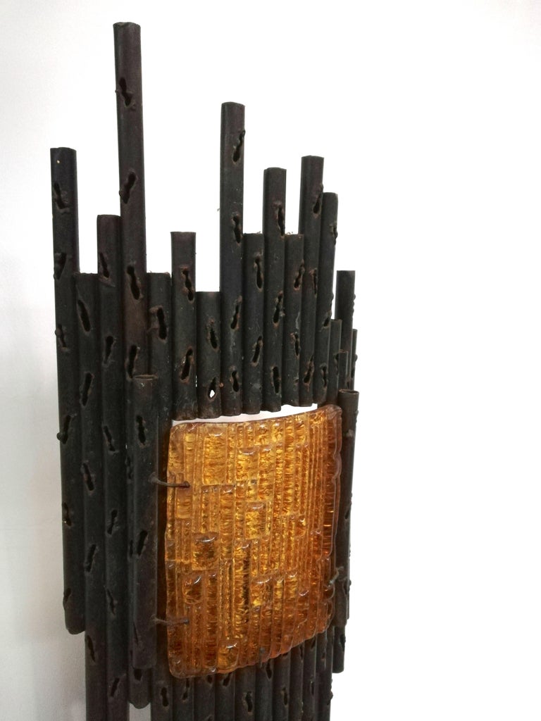 Large Brutalist Sculptural Sconces by Marcello Fantoni, Italy, 1970s ...