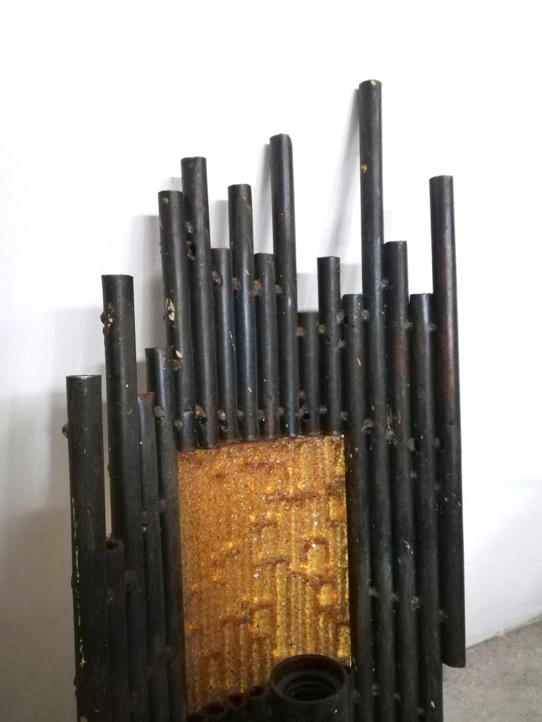 Large Brutalist Sculptural Sconces by Marcello Fantoni, Italy, 1970s ...