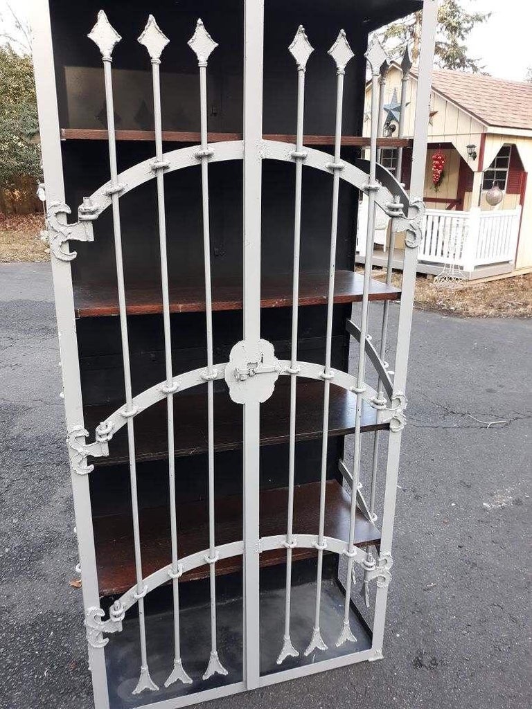 Large Brutalist Steel Armor Motif Cabinet For Sale at 1stDibs