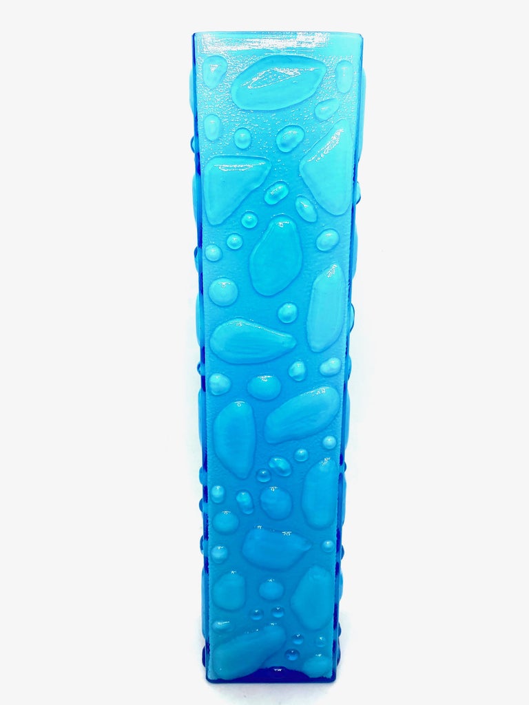 Large Bubbled Glass Vase by Gral Glas in Turquoise, circa 1970s For ...