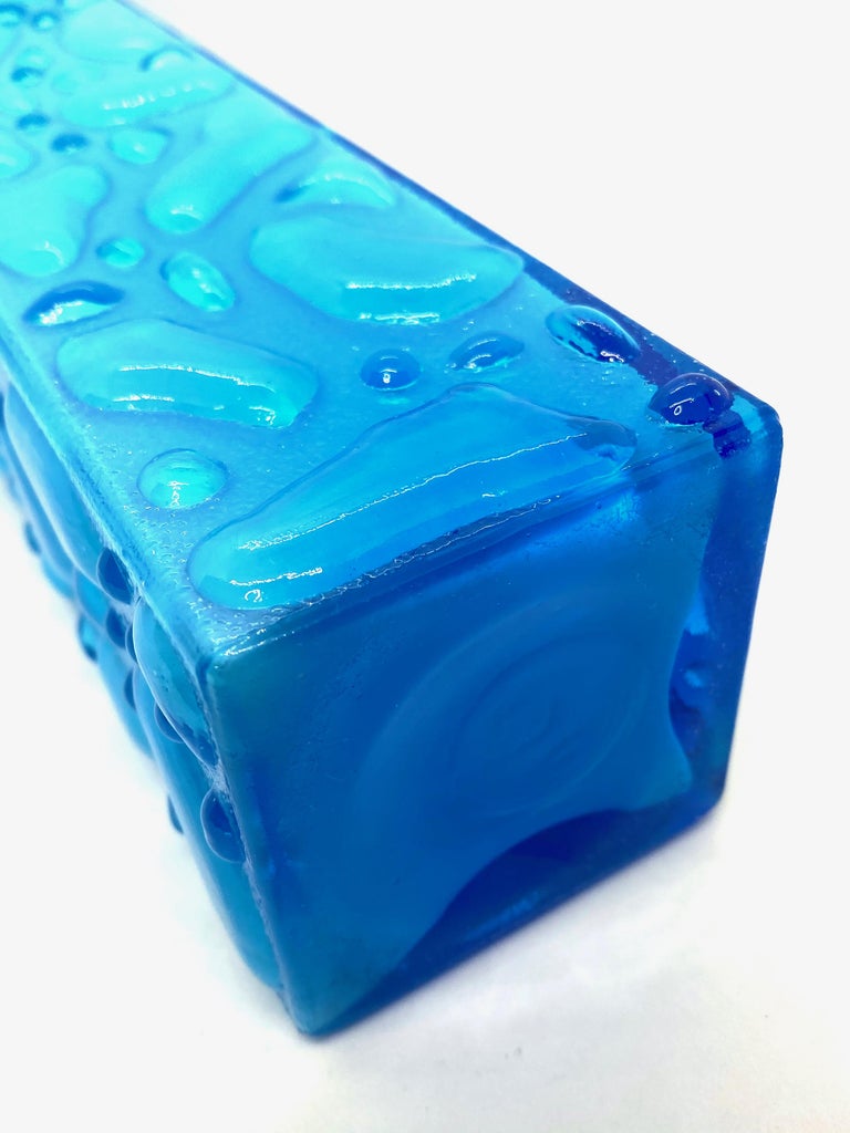 Large Bubbled Glass Vase by Gral Glas in Turquoise, circa 1970s For ...