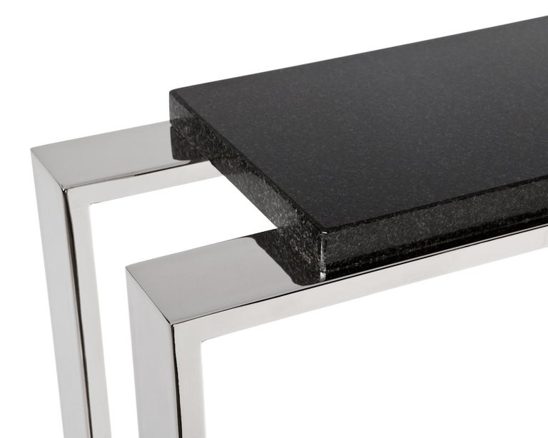 Large Buffalo Jump Table with Natural Stone Top and Metal Base, Powell ...