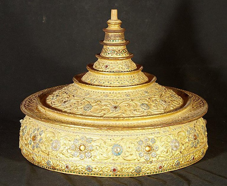 Large Burmese Offering Vessel with Hintha Bird from Burma Original ...
