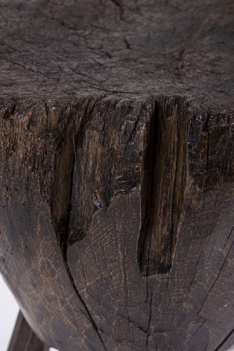 Large Butcher Block Side Table at 1stDibs