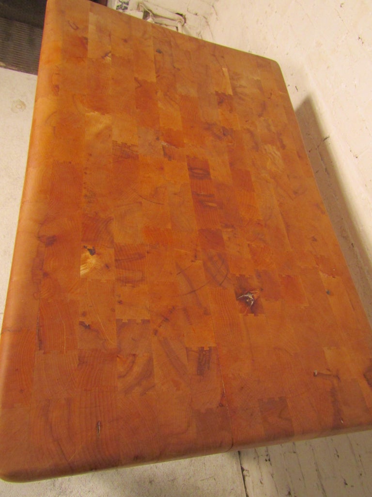 Large Butcher Block Table at 1stDibs
