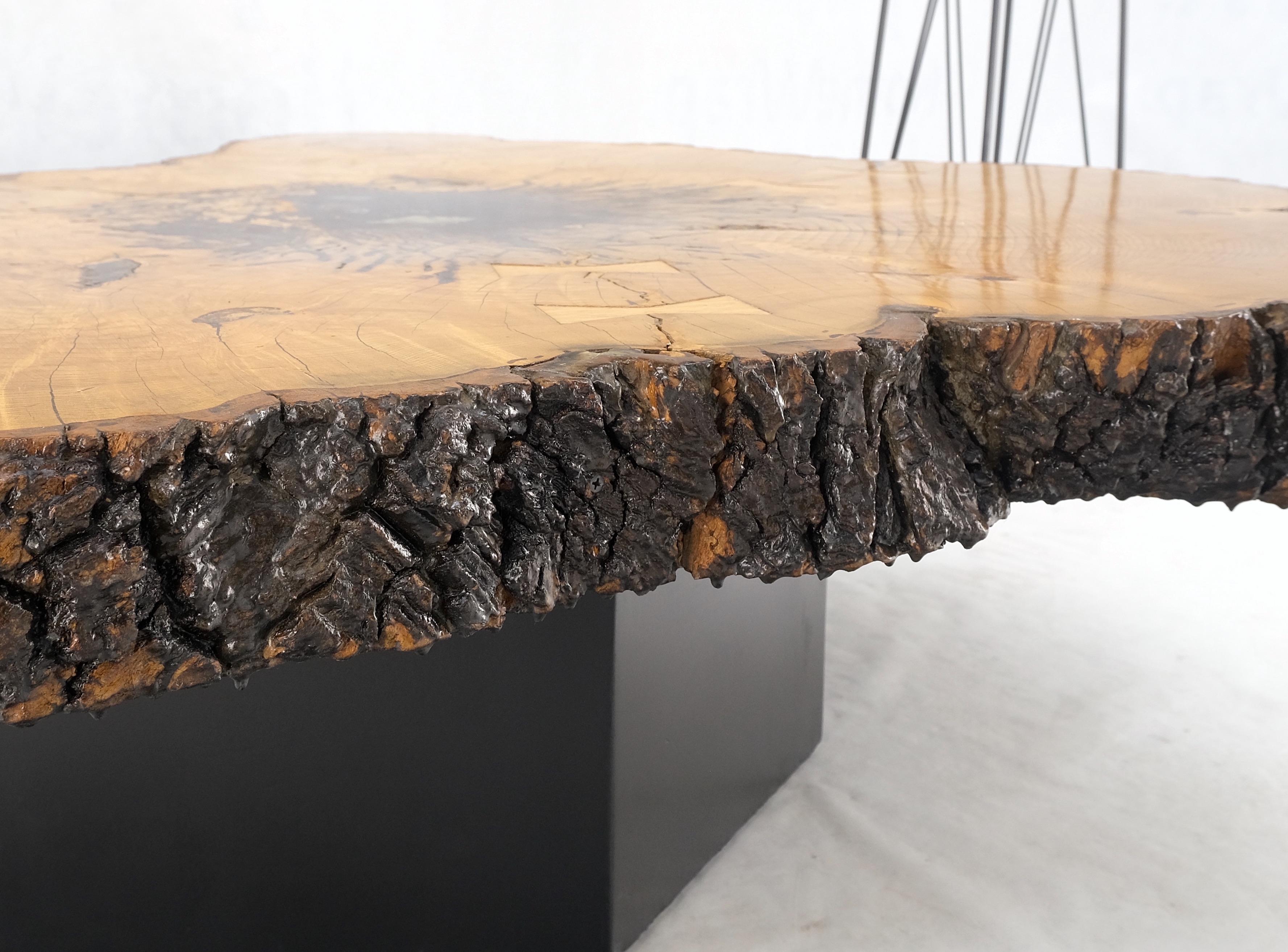 Large c. 1970s Thick Slab Live Edge Organic Coffee Table Butterfly ...