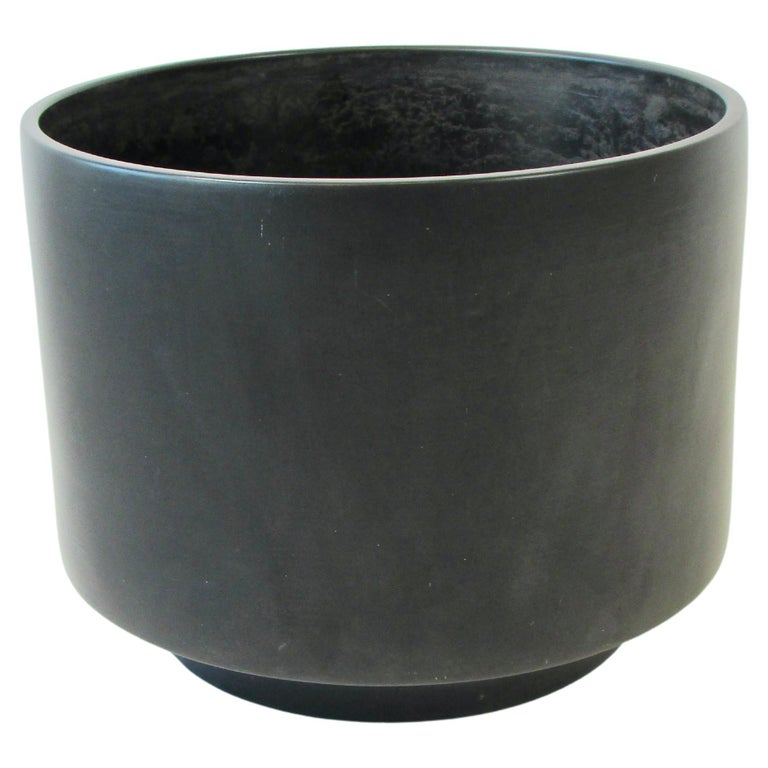 Large California Modern Matte Black Planter Pot by Gainey For Sale at ...