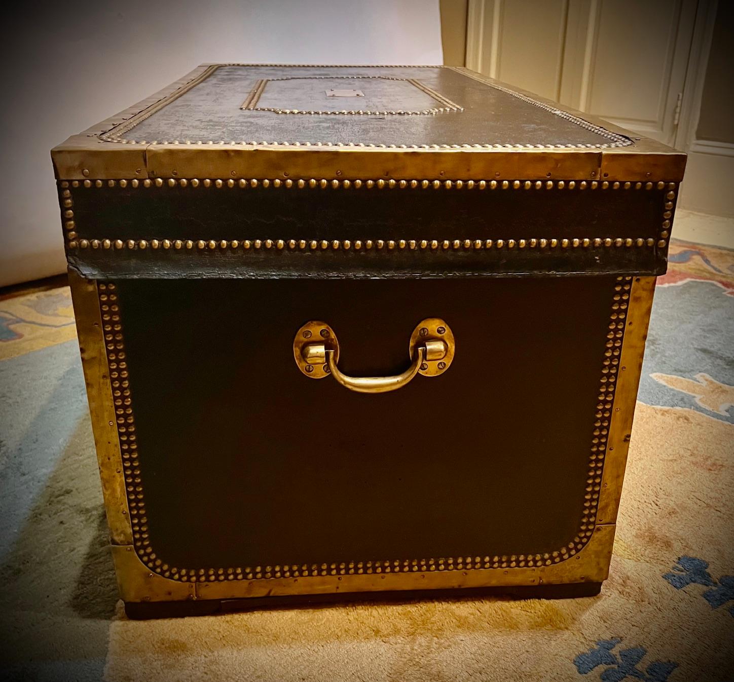 Large Camphor Wood and Leather Campaign Trunk, England, Circa:1820 For ...