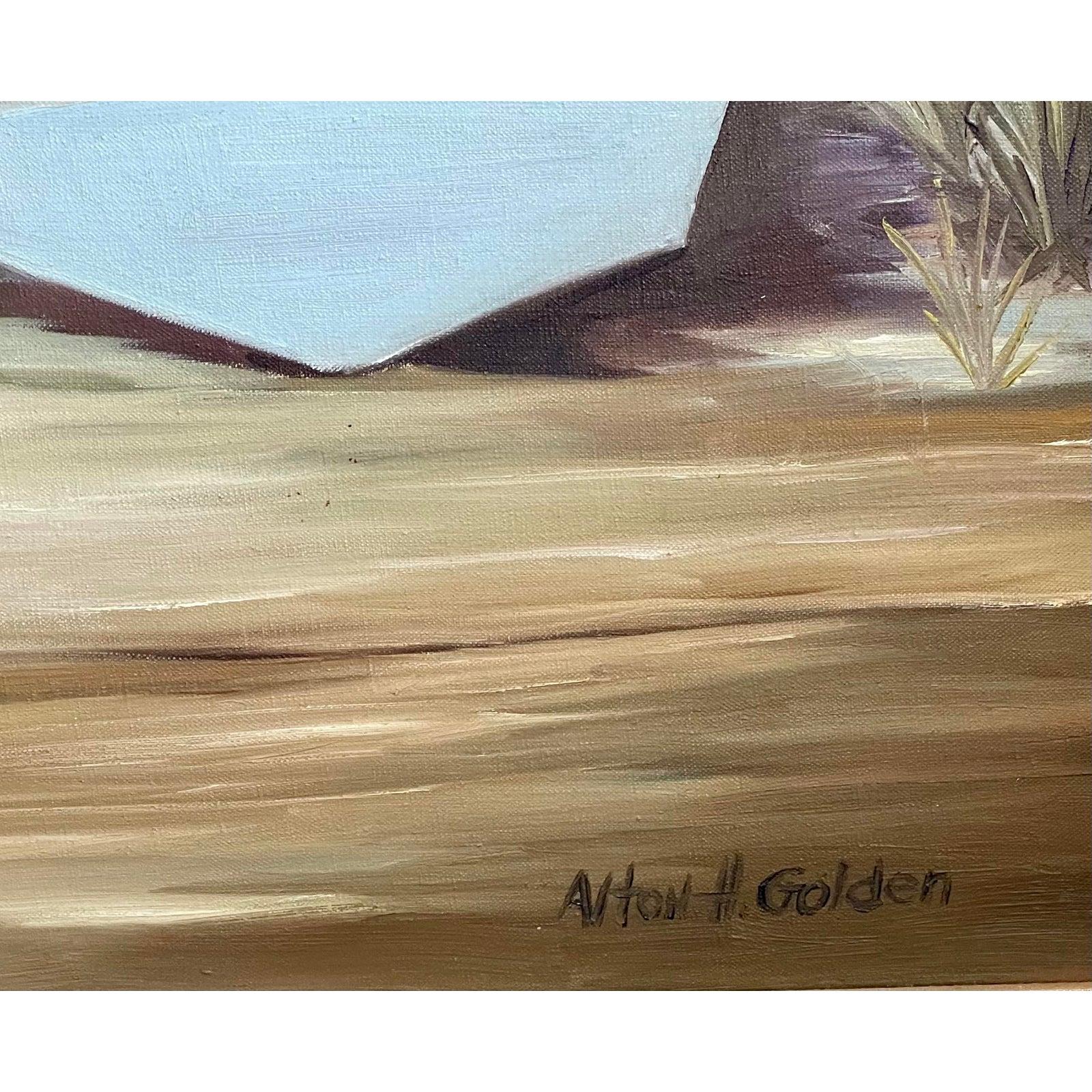 Large Cape Cod Original Seascape Oil Painting by Alton H Golden, 1980s ...