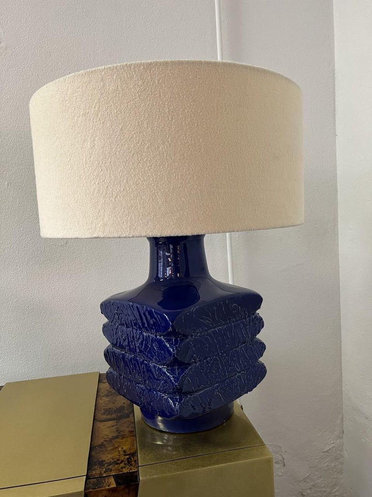 Large Cari Zalloni 1970s Ceramic Table Lamp For Sale at 1stDibs