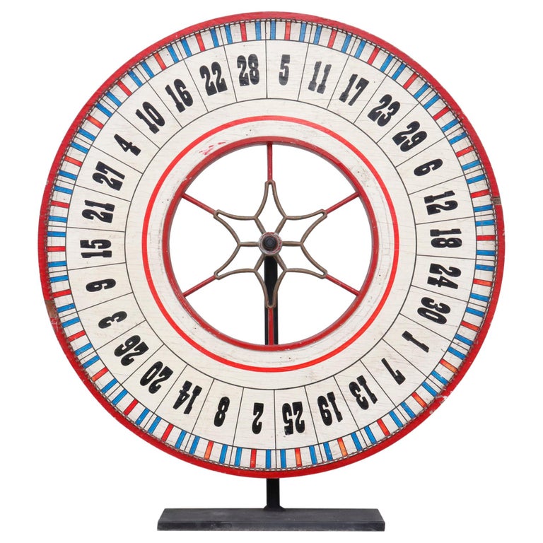 Large Carnival Wheel in Red White and Blue at 1stDibs