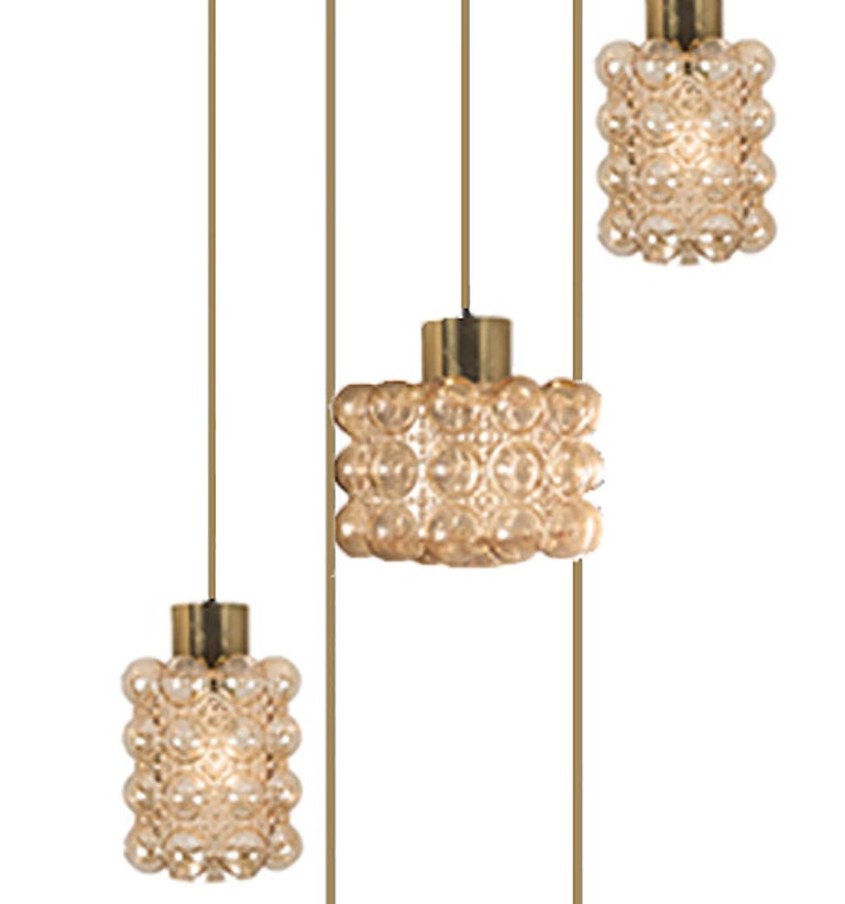 Large Cascade Light Fixture with Seven Pedant Lights by Helena Tynell ...