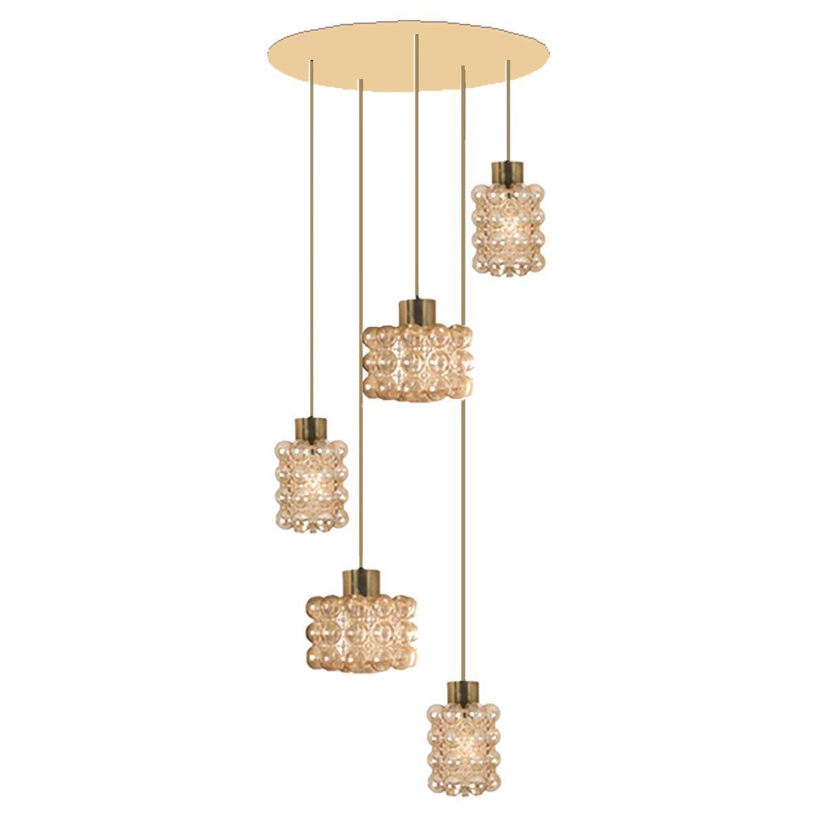 Cascade Light Fixture with Four Small Pedant Lights by Helena Tynell ...