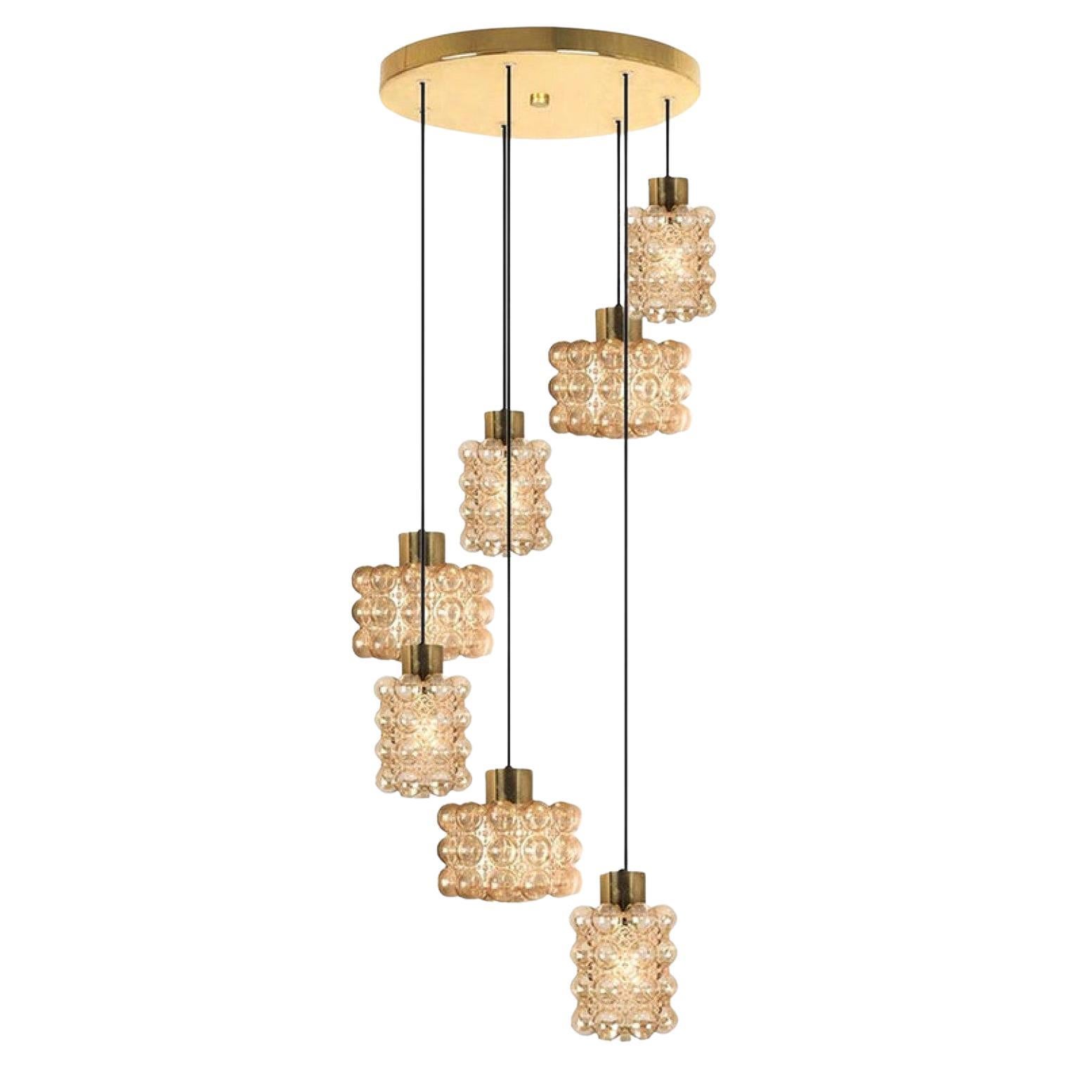 Cascade Light Fixture with Five Pedant Lights by Helena Tynell, 1970s ...