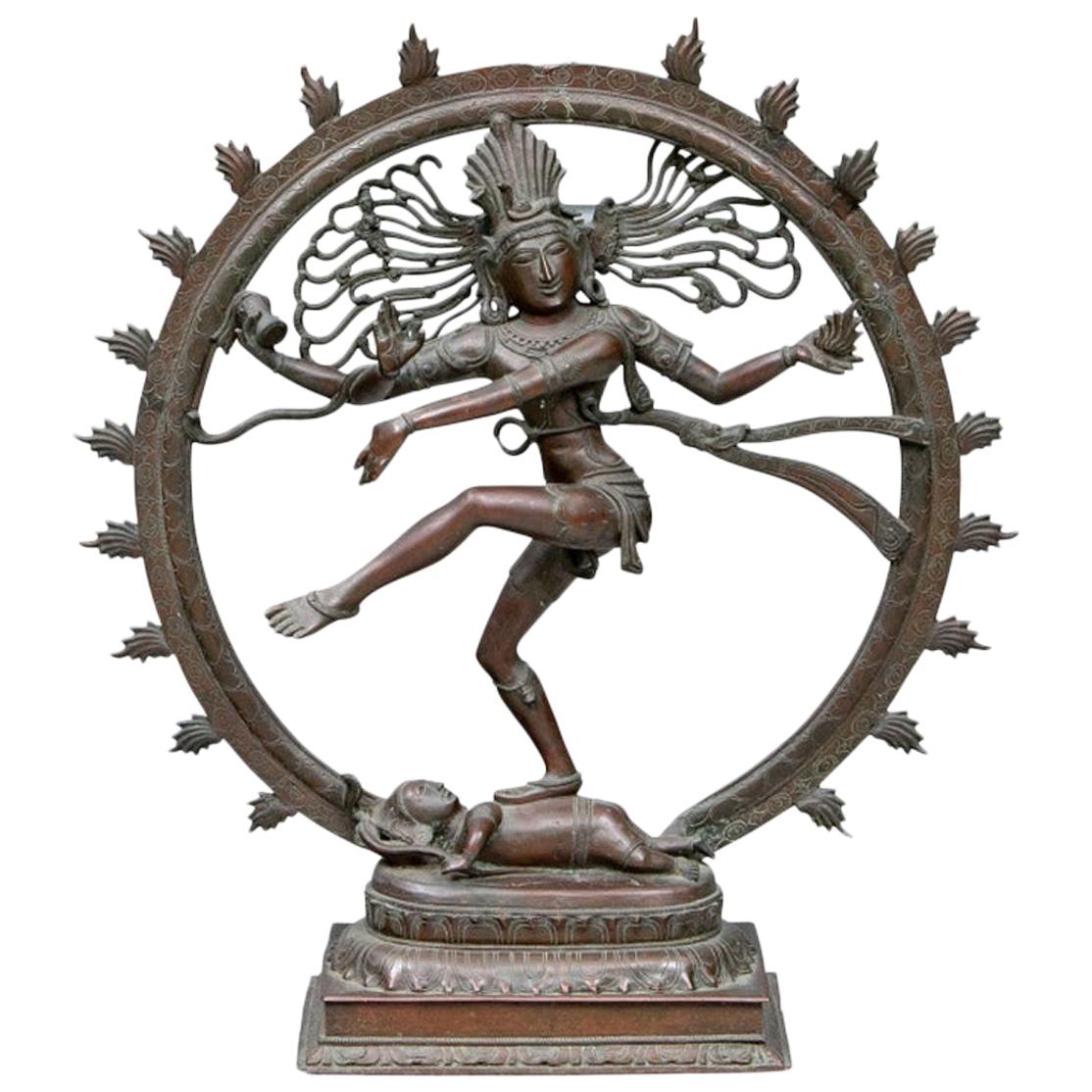 Large Cast Bronze of Shiva as Lord Nataraja For Sale at 1stDibs