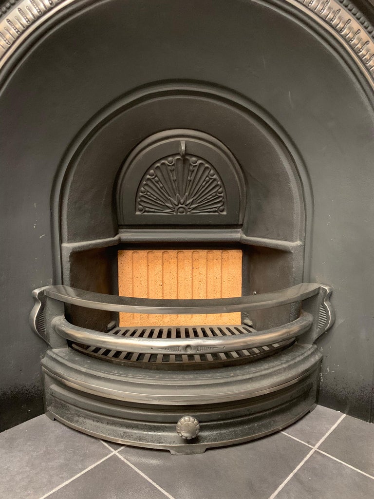 Large Cast Iron Fireplace Insert in the Victorian Style at 1stDibs ...