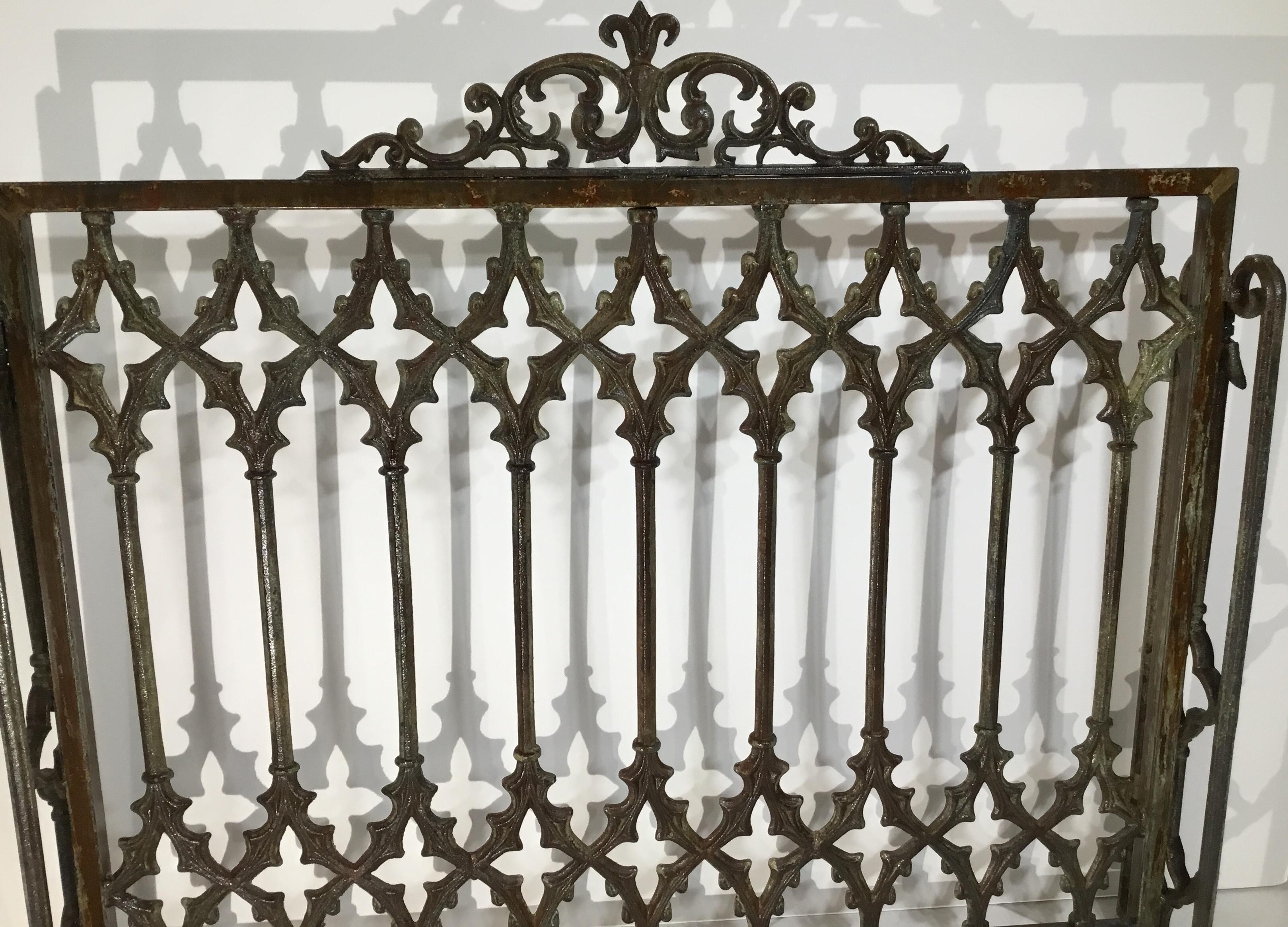 Large Cast Iron Fireplaces Screen at 1stDibs | cast iron fireplace ...