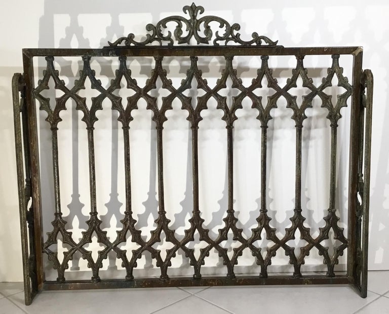 Large Cast Iron Fireplaces Screen For Sale at 1stdibs