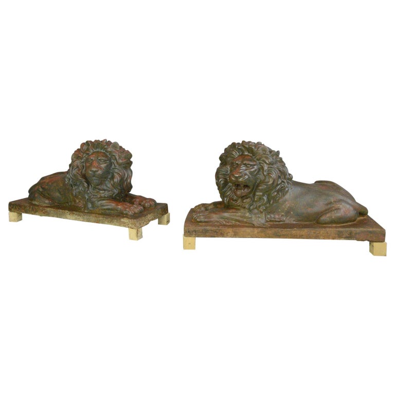 Large Cast Iron German Empire Lions, circa 1870 at 1stDibs | german ...