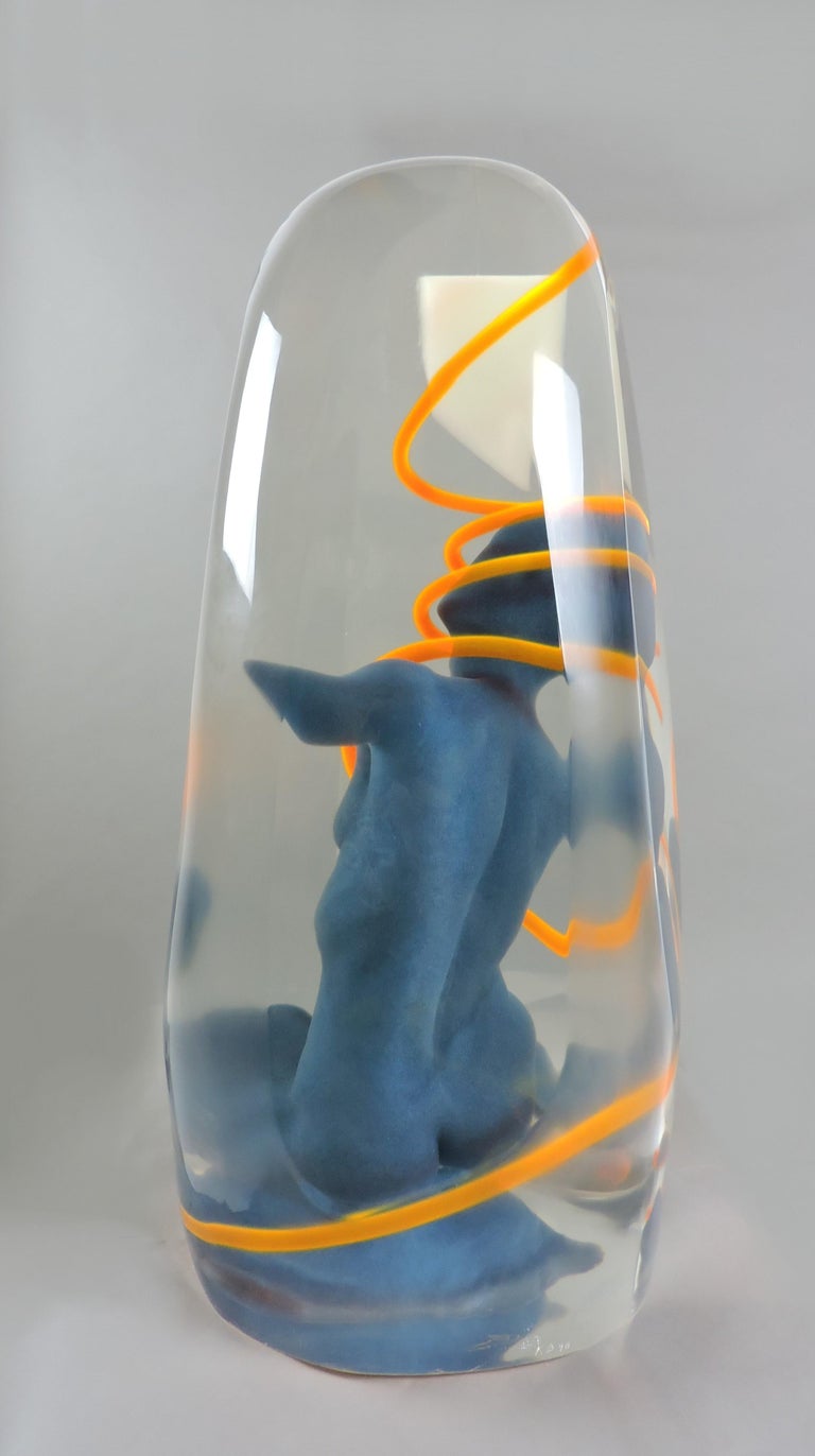Large Cast Lucite Acrylic Sculpture 