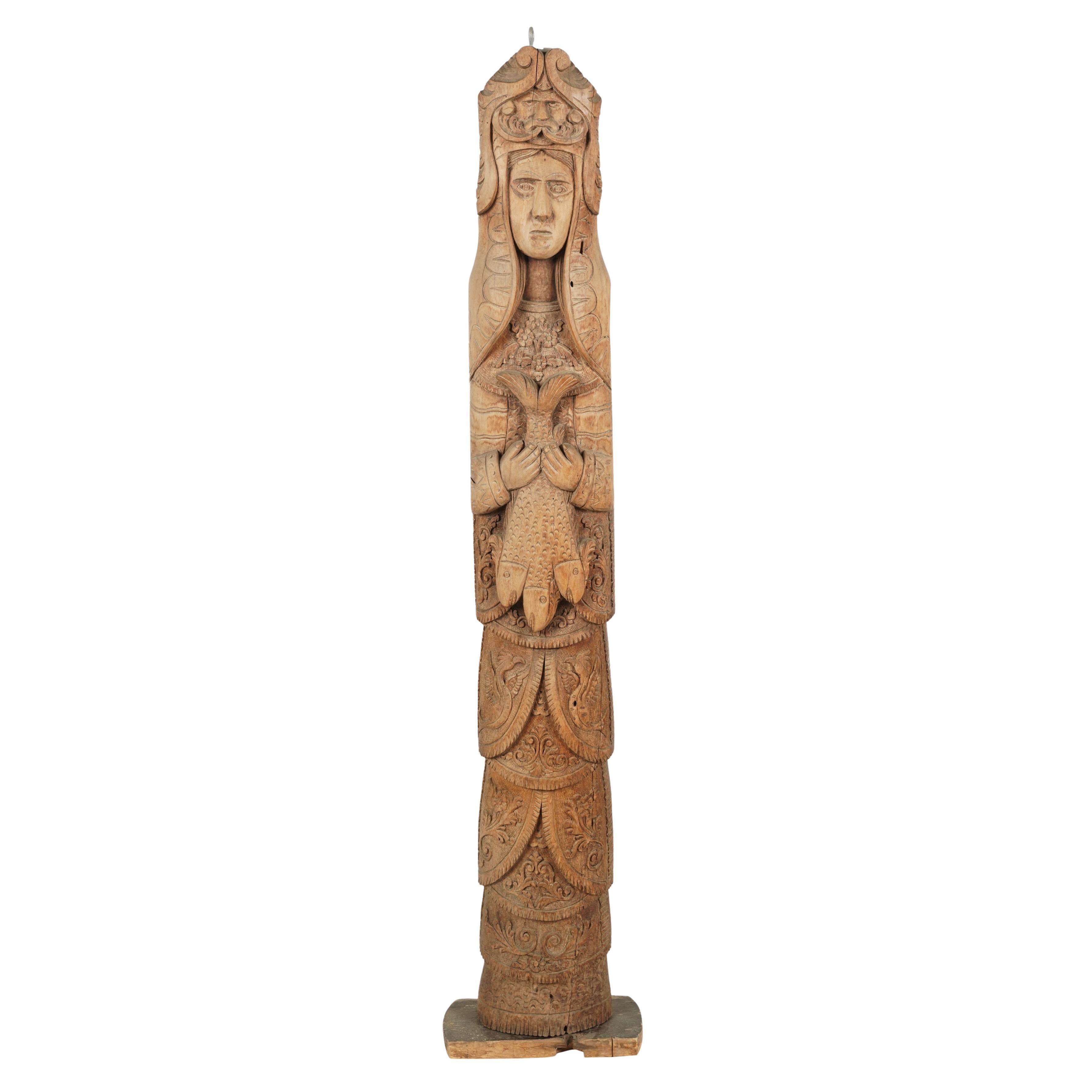 Large Celtic Norse Nordic Scandanavian Viking Wood Carved Folk Art ...