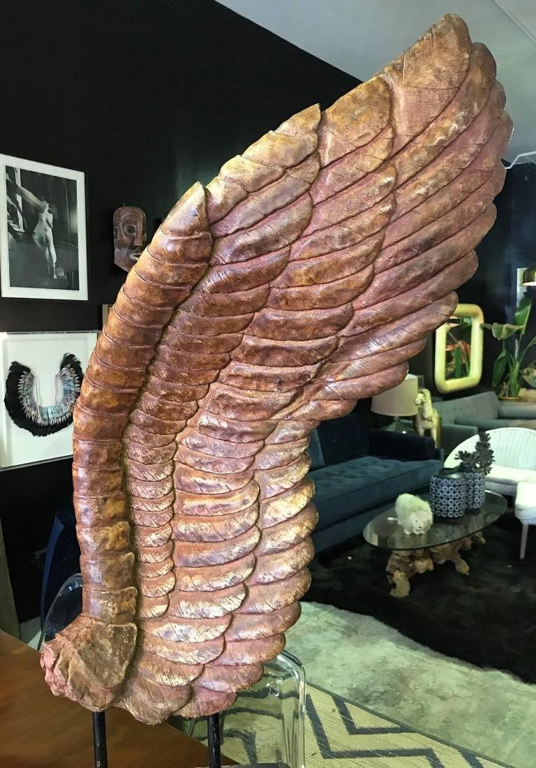 Large Ceramic Angel Wing Sculpture at 1stDibs