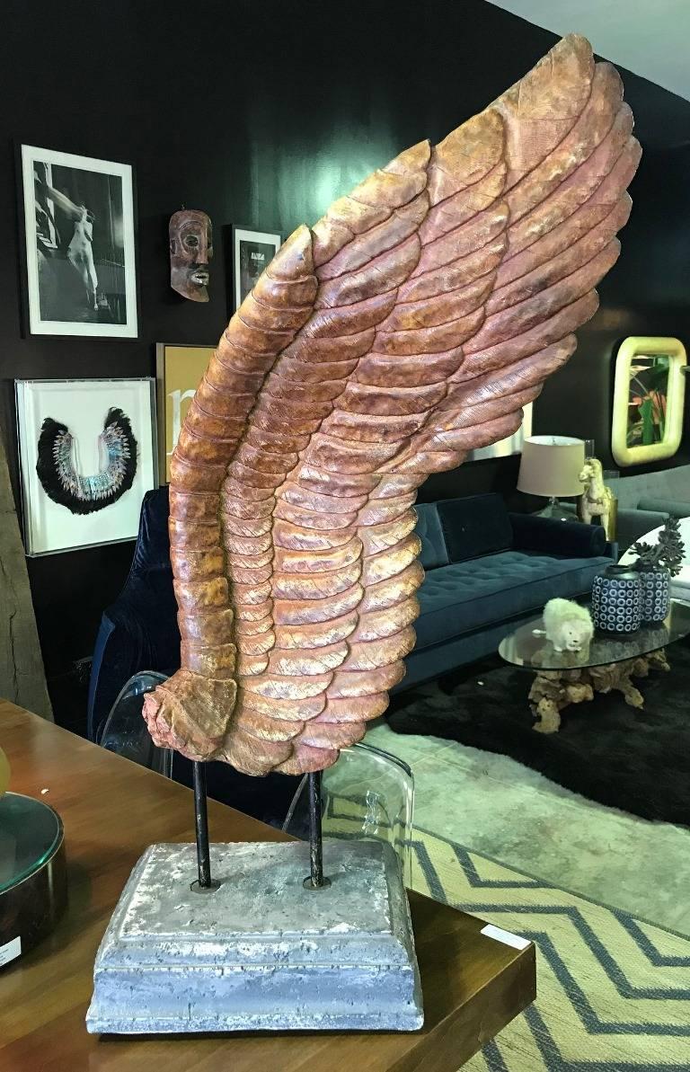 Large Ceramic Angel Wing Sculpture at 1stDibs