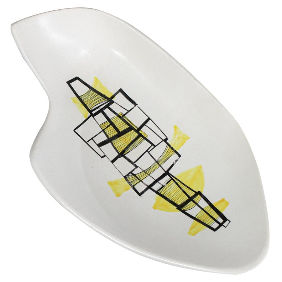 Tile en céramique de l'artiste Roger Capron dans le style d'un poisson ...