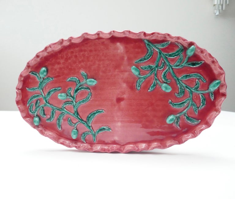 Large Ceramic Centrepiece by Jerome Massier, Vallauris, France, 1950s ...