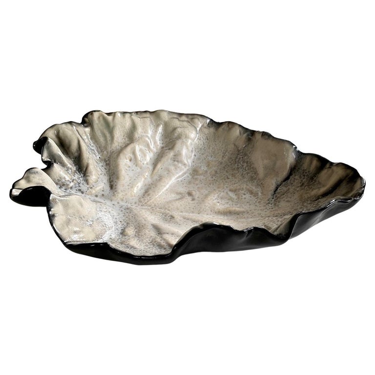 Large Ceramic Decorative Dish or Vide Poche "Leaf" Signed by Pol ...