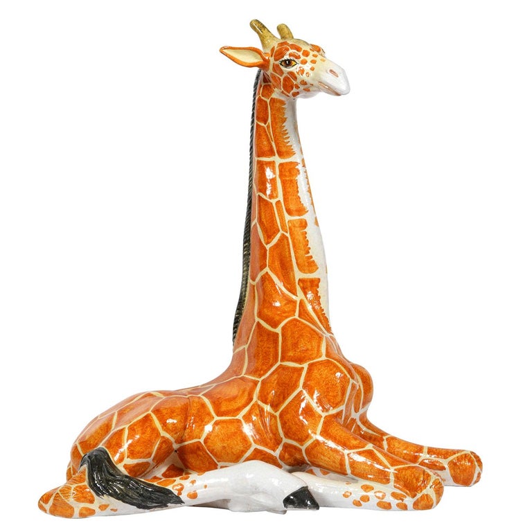 Large Ceramic Giraffe at 1stDibs