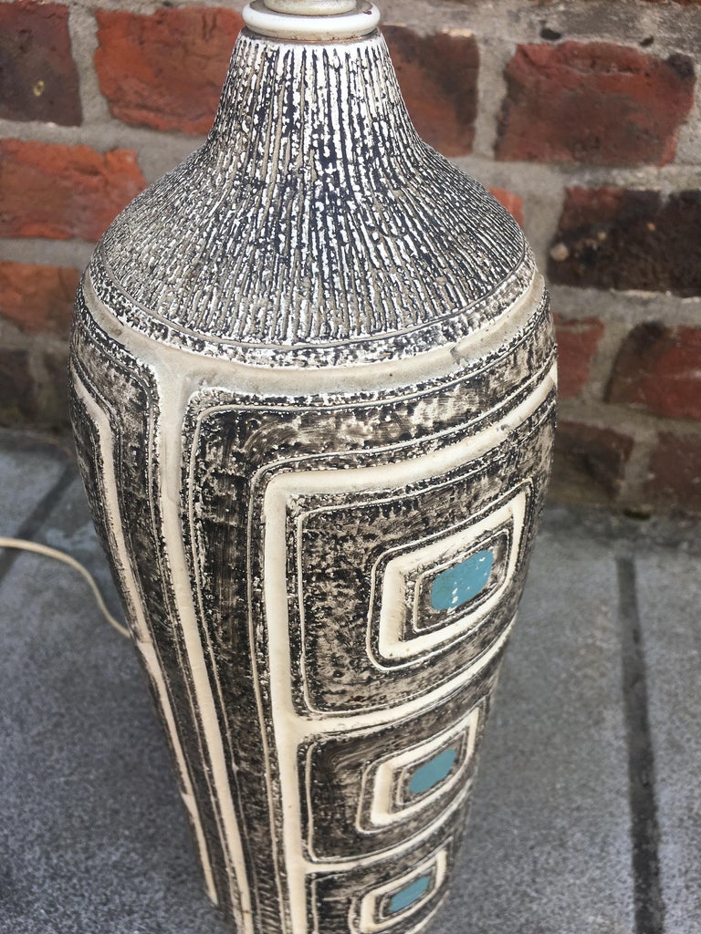 Large Ceramic Lamp Base, Origin Usa or Canada, circa 1960-1970 For Sale ...