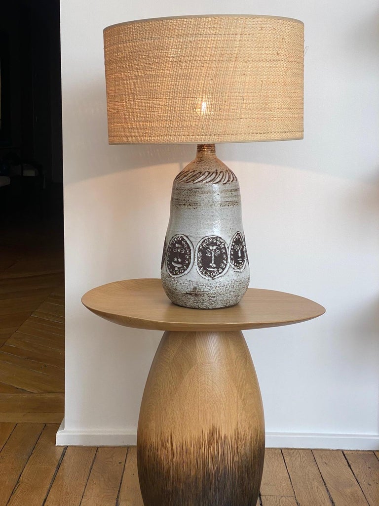 Large Ceramic Lamp Base Signed by Albert Thiry, Vallauris, 1960s For ...