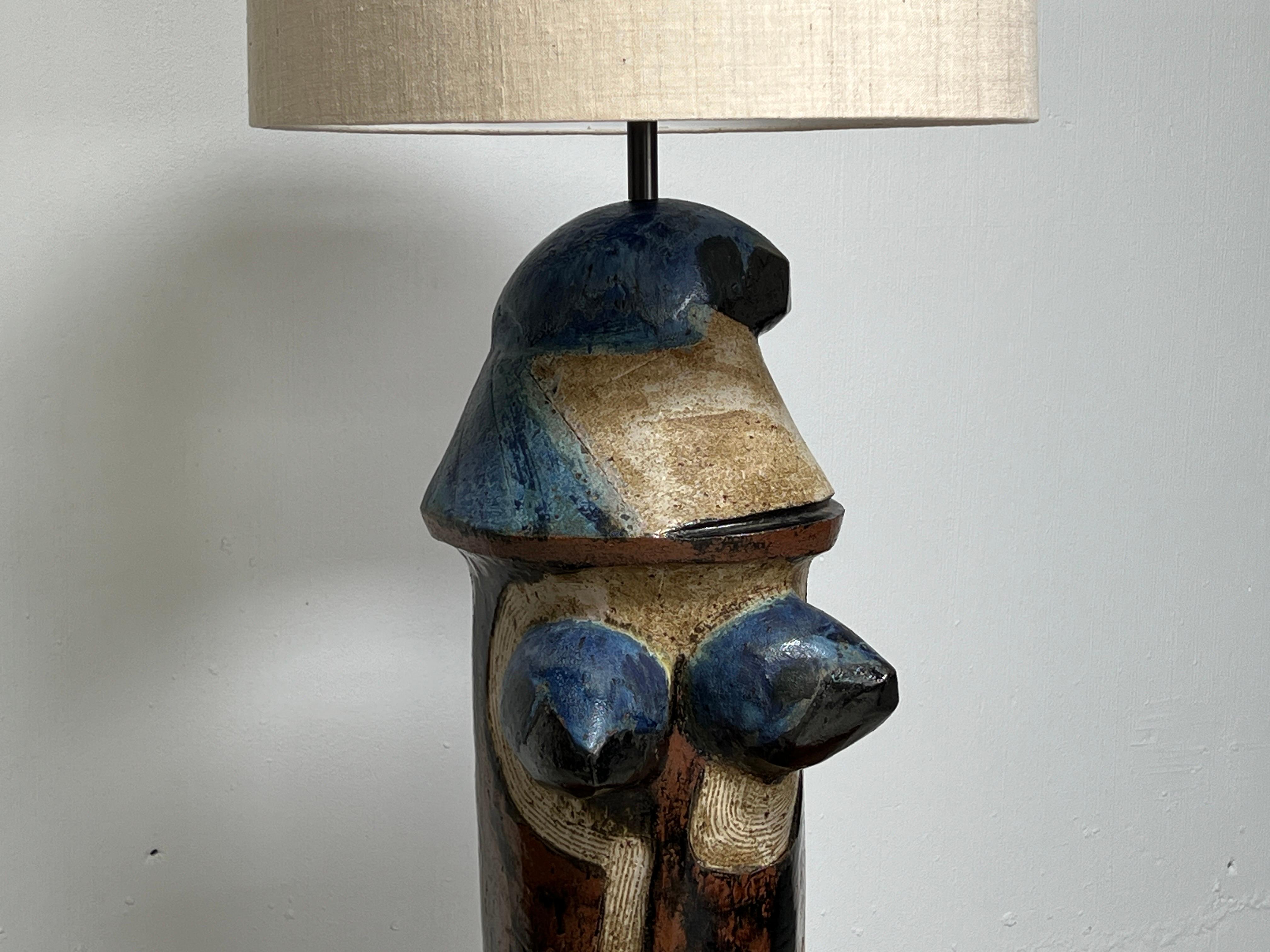 Large Ceramic Lamp by Brenda Minisci, 1967 For Sale at 1stDibs