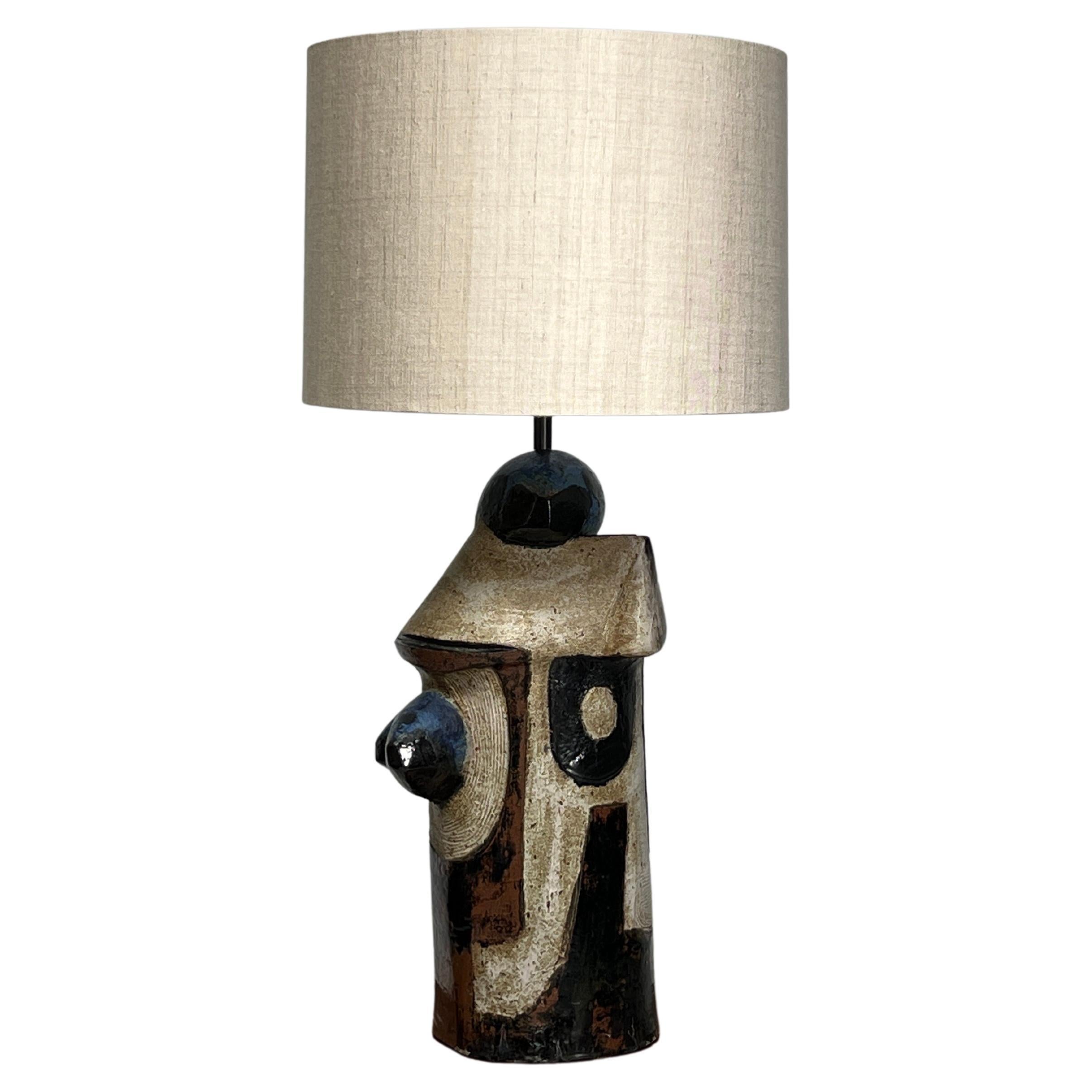 Large Ceramic Lamp by Brenda Minisci, 1967 For Sale at 1stDibs
