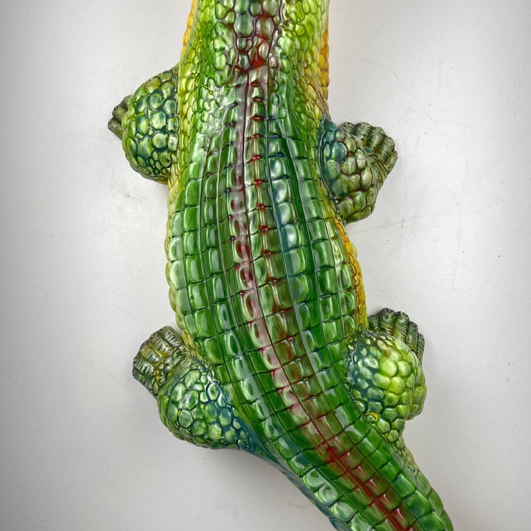 Large Ceramic Sculpture Crocodile from Bassano Italy 1980s For Sale at ...