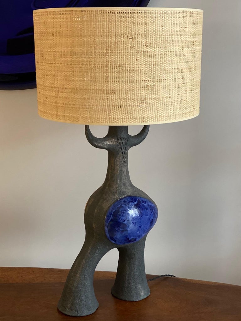 Large Ceramic Sculpture Lamp Base "Toro" One of a Kind by Dominique ...