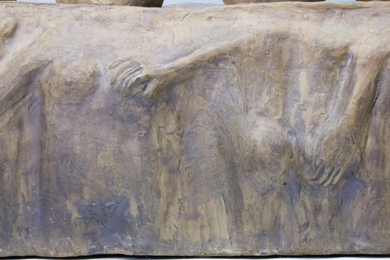 Large Ceramic Sculpture of Four Round Heads on Singular Base For Sale ...