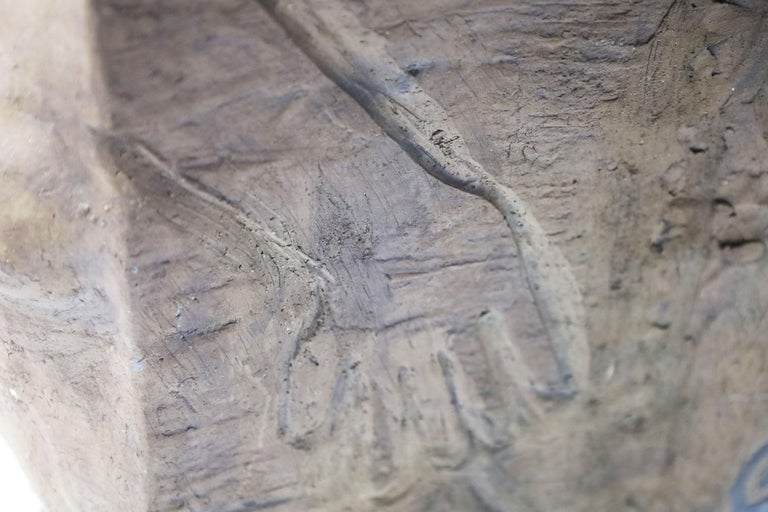 Large Ceramic Sculpture of Four Round Heads on Singular Base For Sale ...