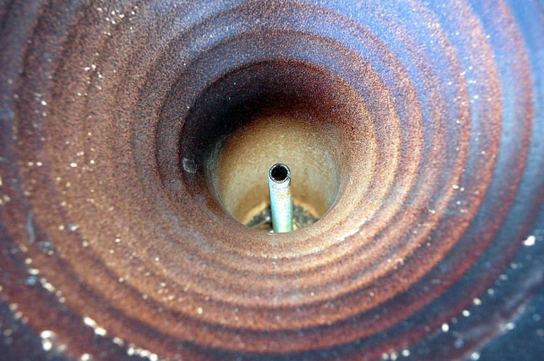 Large ceramic sculpture / torchere light For Sale at 1stDibs